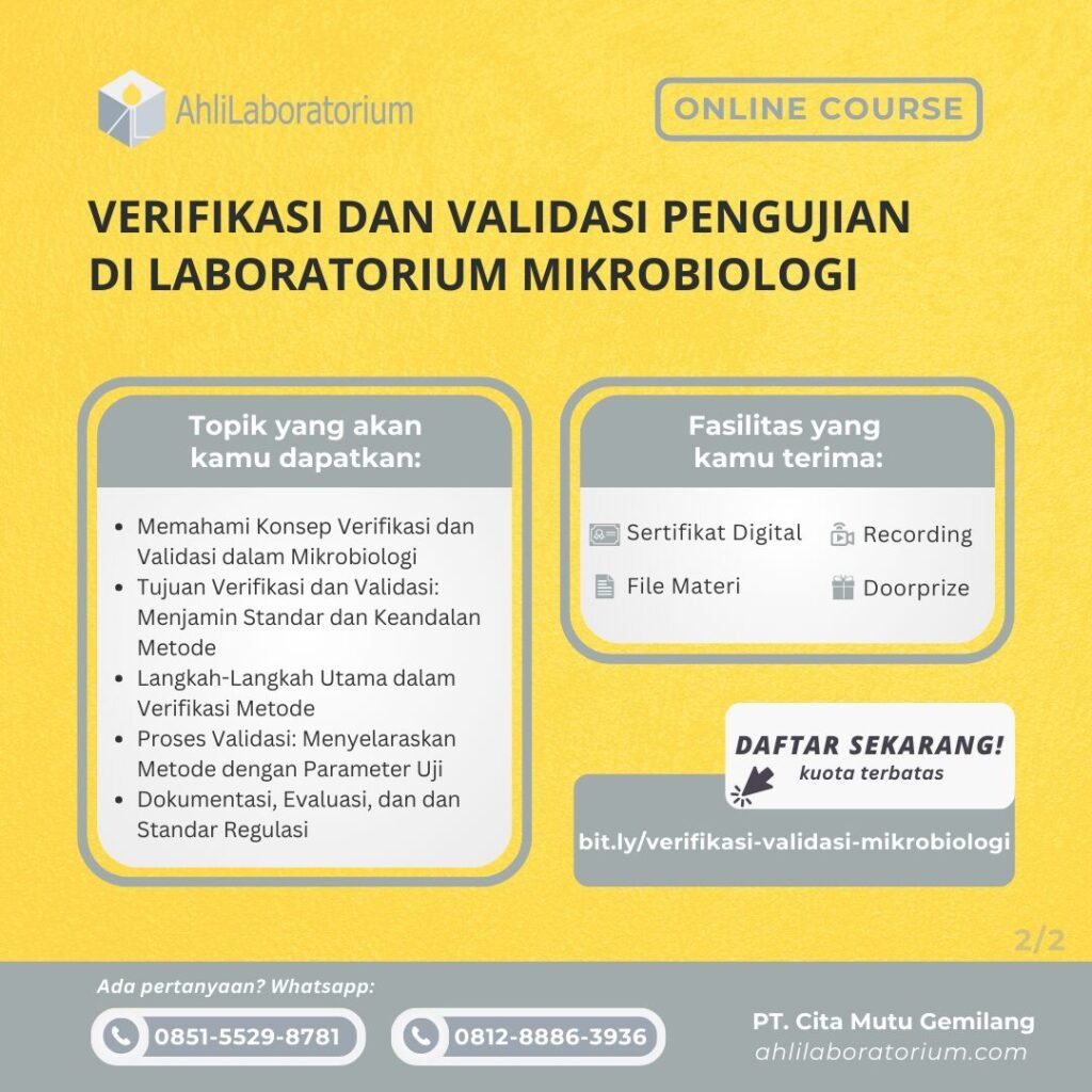 Verifikasi dan Validasi Pengujian di Laboratorium Mikrobiologi (Online ...